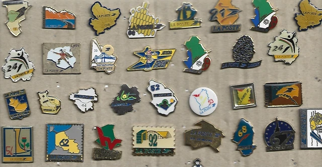 LOT PIN'S LA POSTE Départements EUR 20,00 - PicClick FR